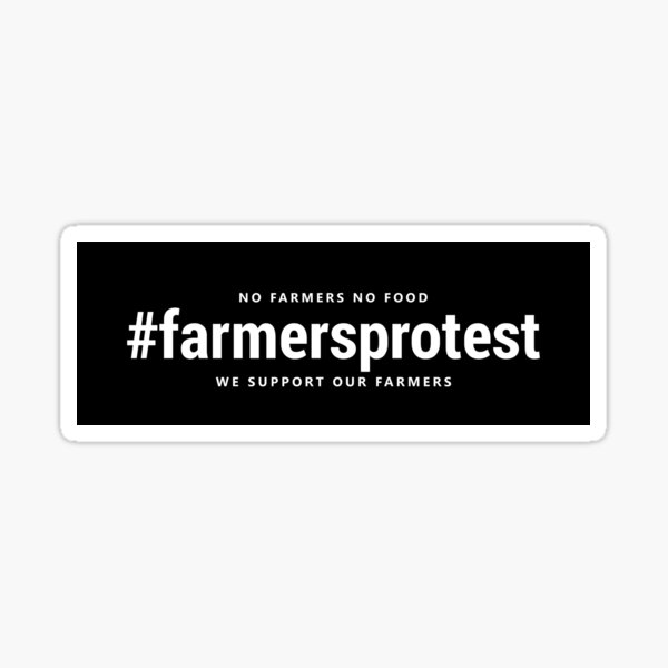 "Farmer Protest (Artwork in support for farmers) " Sticker for Sale by ...