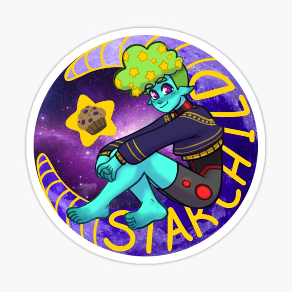 "Chibi Stel on the Moon" Sticker by SageFlannery | Redbubble