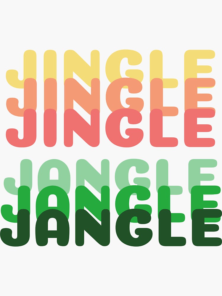 "JINGLE JANGLE" Sticker for Sale by malina-design | Redbubble