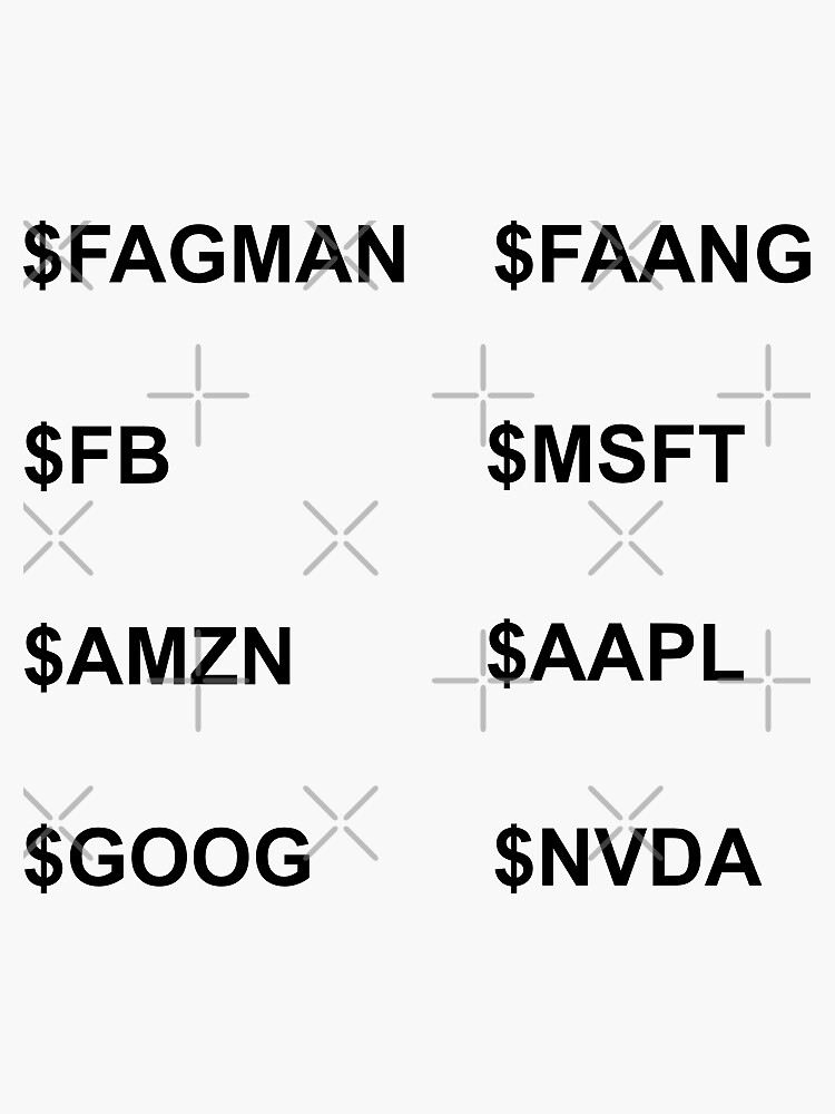 "$FAGMAN-$FAANG Stickers" Sticker for Sale by positionsorban | Redbubble