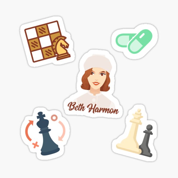 "Beth harmon - Chess sticker pack" Sticker for Sale by MK3DESIGN ...