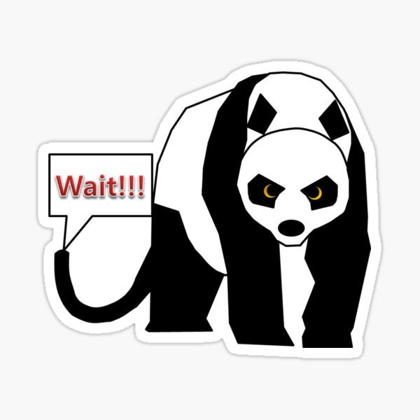 "scary panda" Sticker for Sale by garibi | Redbubble