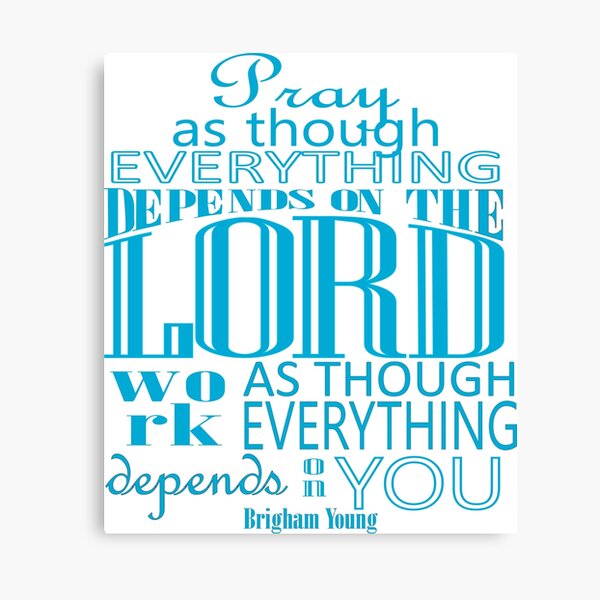 "Pray and then work" Canvas Print for Sale by scottishbloom | Redbubble