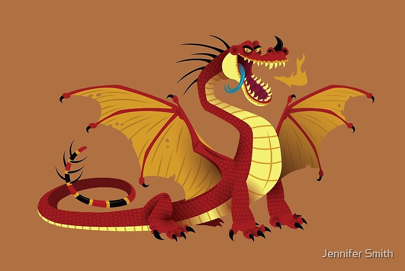 "Lesser Fire Dragon" by Jennifer Smith | Redbubble