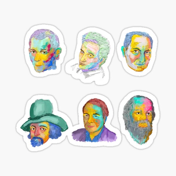 "Philosophers abstract painting" Sticker for Sale by KennyLucky | Redbubble