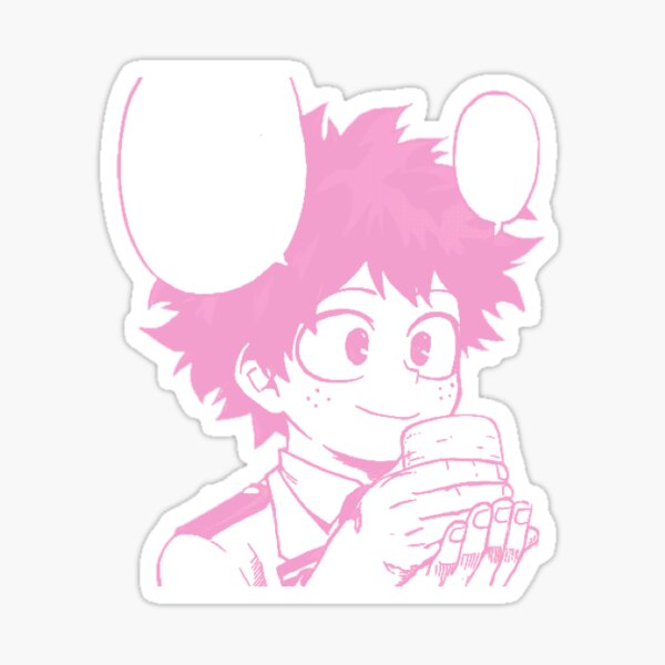 "pink deku" Sticker by kuriitarro | Redbubble