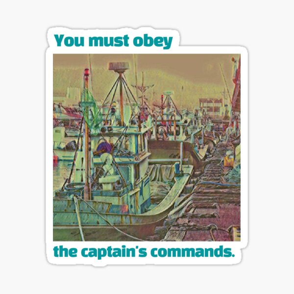 "Captain" Sticker for Sale by SpinelDesign | Redbubble