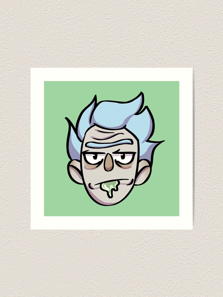 "Rick Sanchez Face" Art Print by that-1waffle | Redbubble