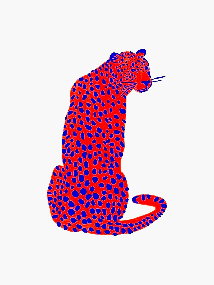"Preppy Cheetah" Sticker for Sale by lcd93 | Redbubble