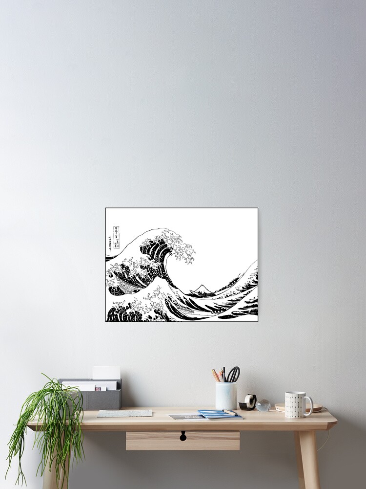 "The Great Wave off Kanagawa - Line Art" Poster by edisr00 | Redbubble