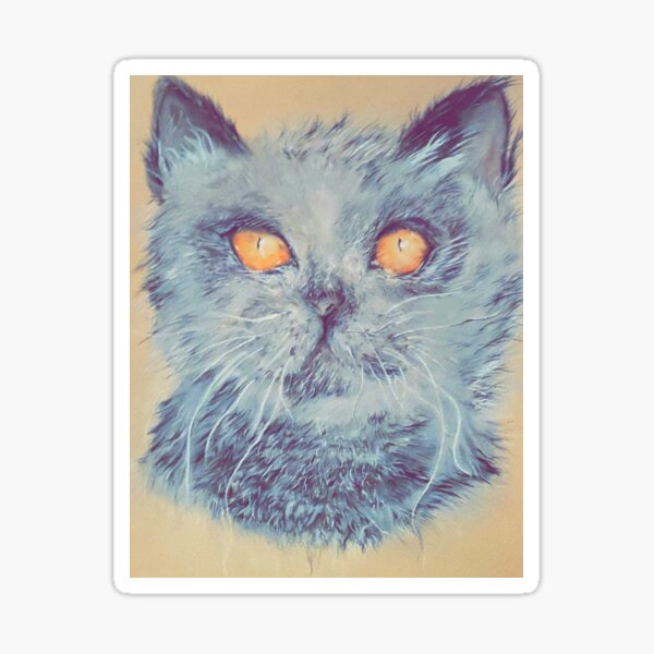"Winston the Cat: Full Portrait " Sticker for Sale by GiannaDasGupta ...