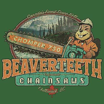 "Beaverteeth Chainsaws 1941" Sticker for Sale by AstroZombie6669 ...