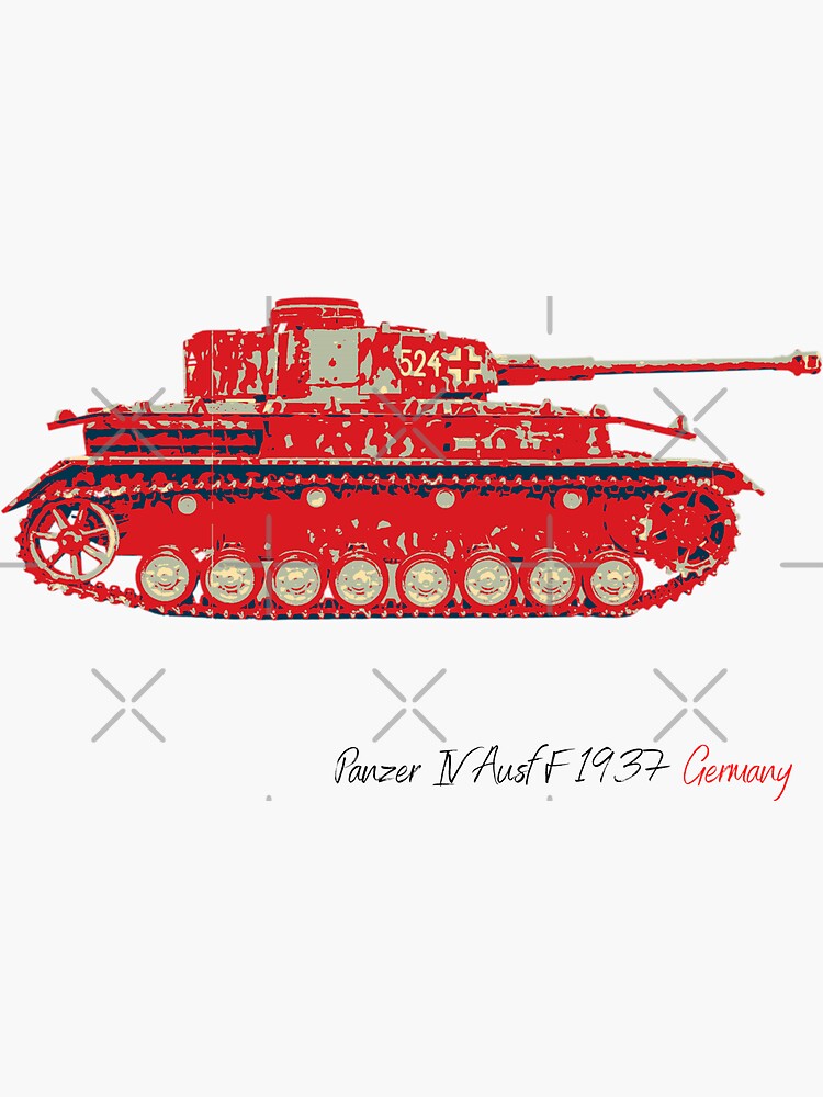 "Panzer IV Ausf F 1937 (Germany)" Sticker for Sale by TheIronHorse ...