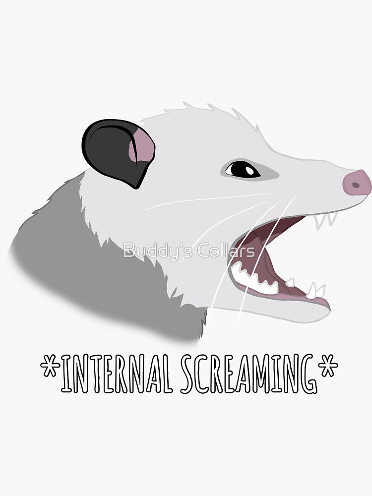 "Internal screaming" Sticker for Sale by Cayley Bridges | Redbubble