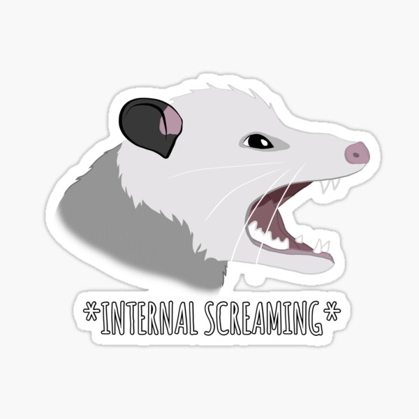 "Internal screaming" Sticker for Sale by Cayley Bridges | Redbubble