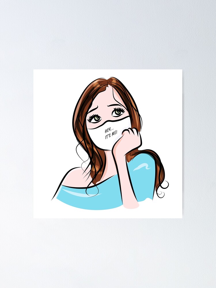 "A girl with a mask." Poster for Sale by isaac2254 | Redbubble