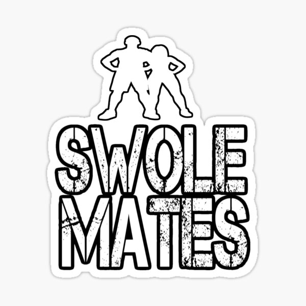 "Swole Mates Gift For Gym Bodybuilding Couple" Sticker for Sale by Kiwi ...