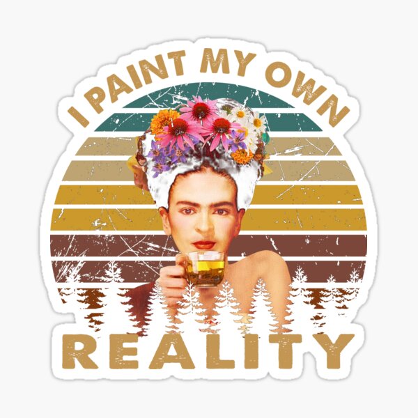 Pegatina «Pinto mi propia realidad Frida Kahlo pintora arte para ...