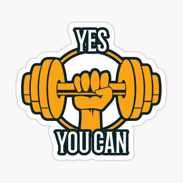 "Yes you can" Sticker by Inspire-Nation | Redbubble