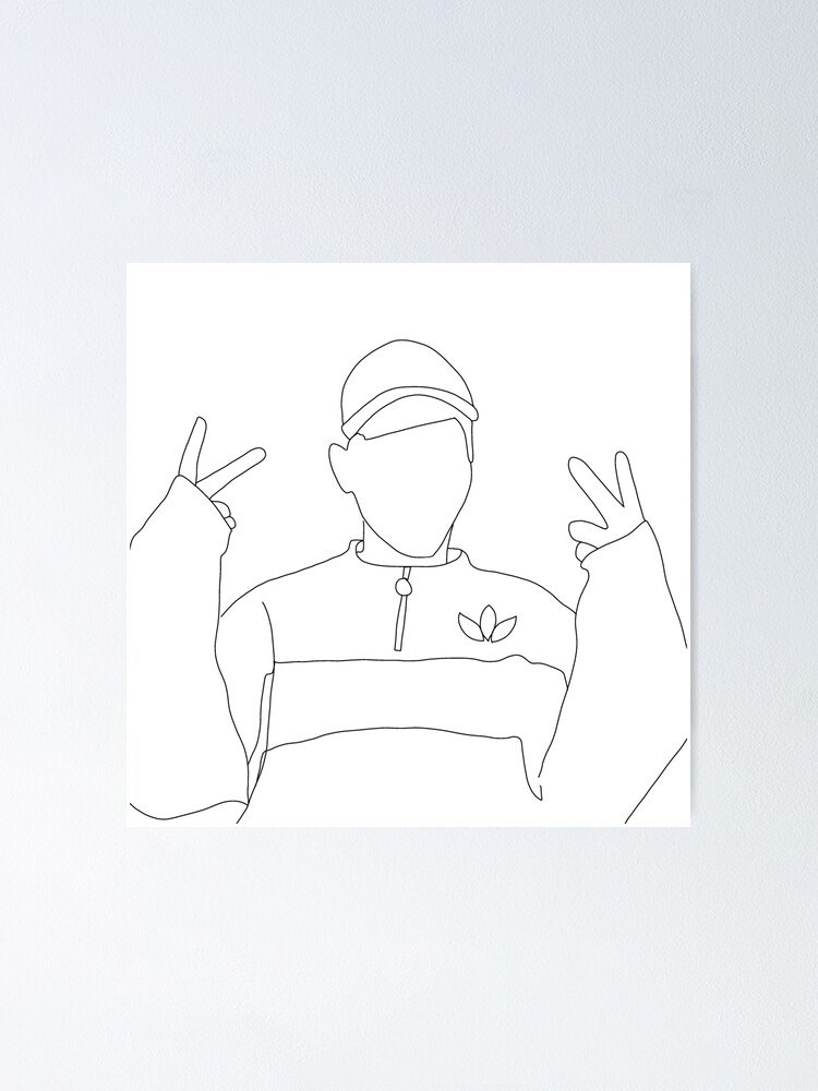 "Louis Outline" Poster by tamster1 | Redbubble