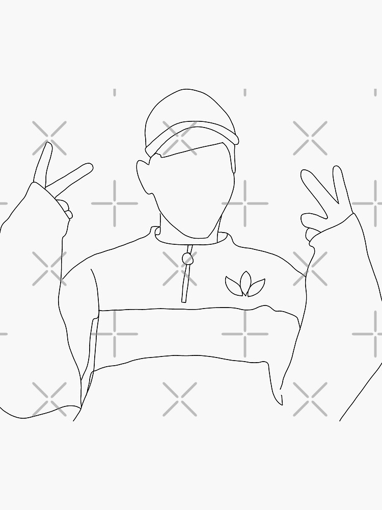 "Louis Outline" Sticker for Sale by tamster1 | Redbubble