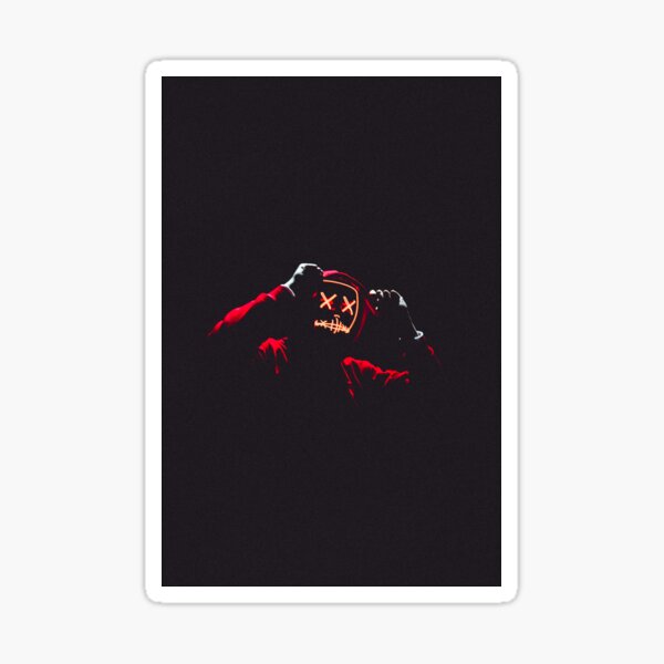"Red Led Mask" Sticker for Sale by Sebastiaan9977 | Redbubble
