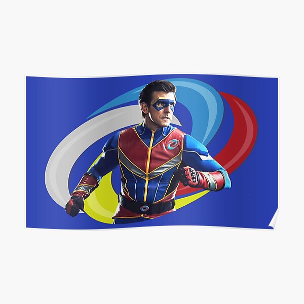 "Captain Man - Ray - Logo" Poster for Sale by Linneke | Redbubble