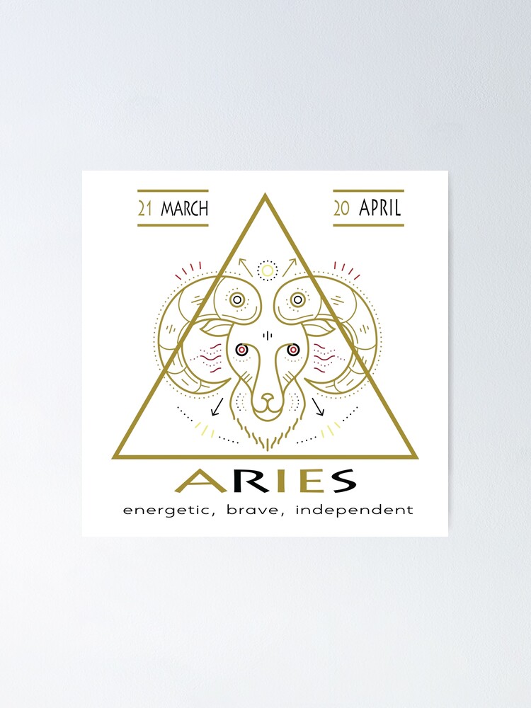 "Aries Zodiac sign- astronomical sign - Horoscope" Poster for Sale by ...
