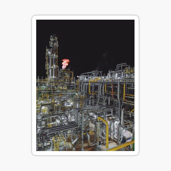 "industrial pipe factory " Sticker for Sale by Elclid | Redbubble