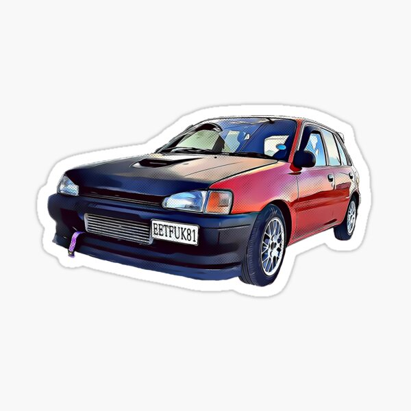 "Toyota Starlet" Sticker for Sale by eetfuk81 | Redbubble