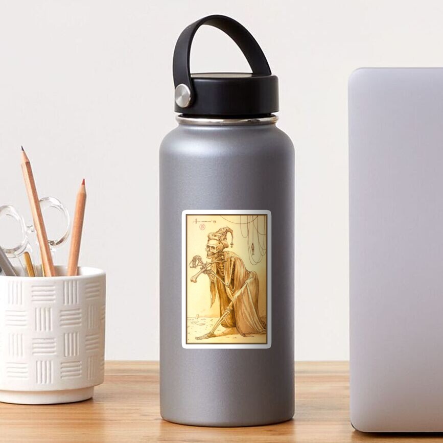 "Skeleton playing bone fiddle by John Huss" Sticker by IndieArtDream ...