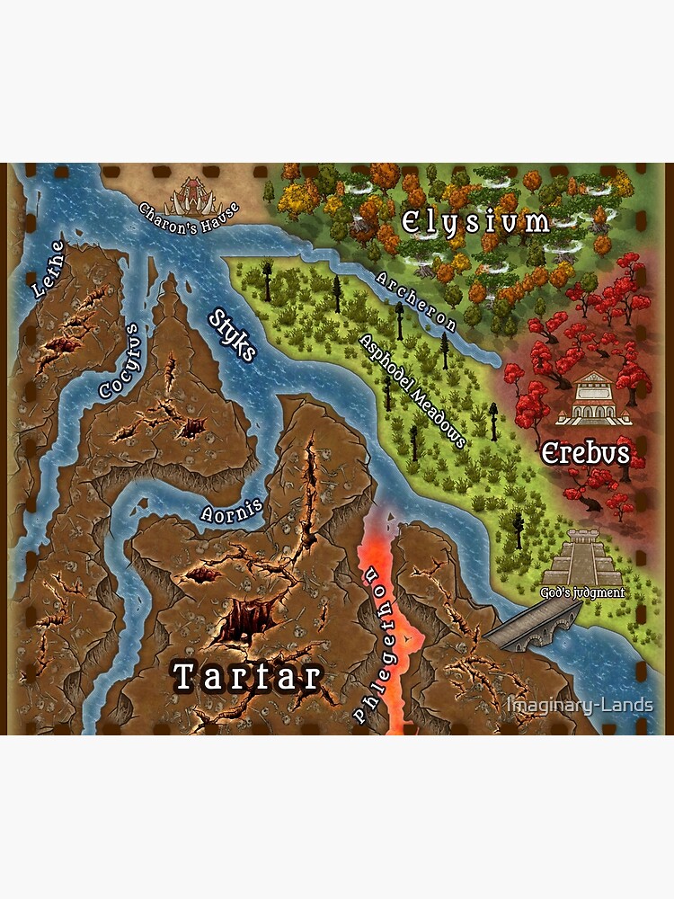 "Hades Map" Poster for Sale by Imaginary-Lands | Redbubble