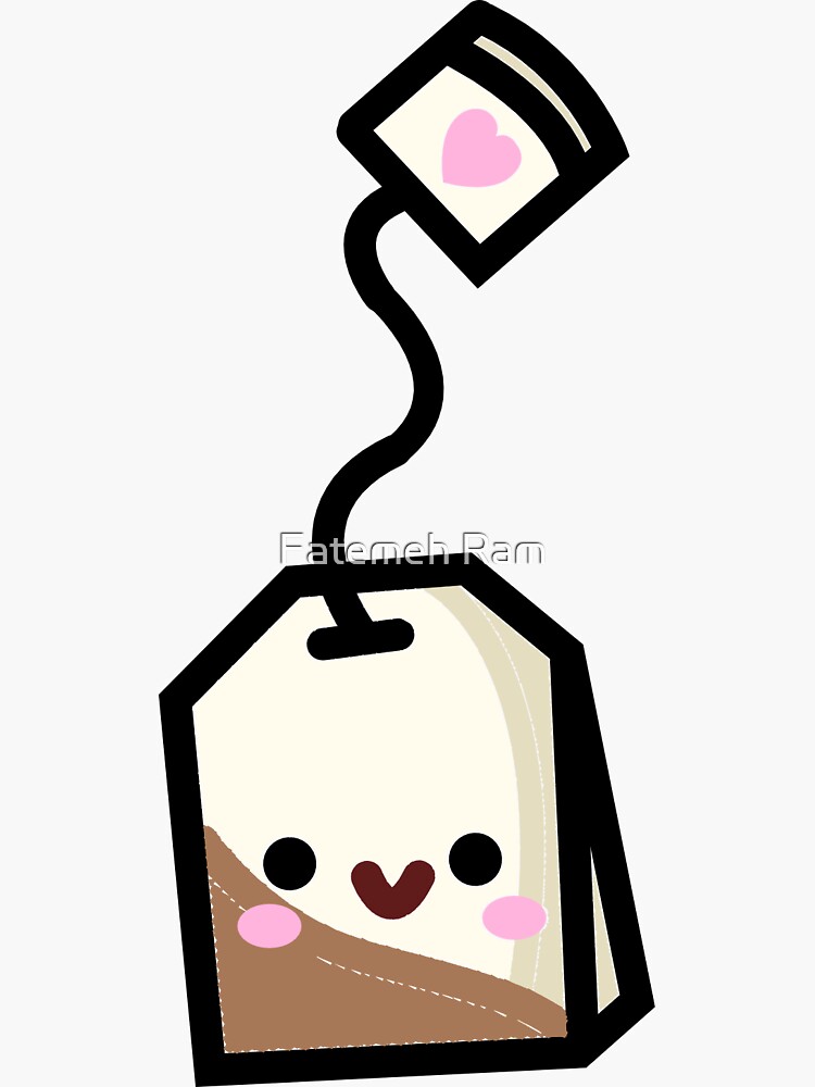 "cute kawaii Tea Bag" Sticker by Qxakescanaries | Redbubble