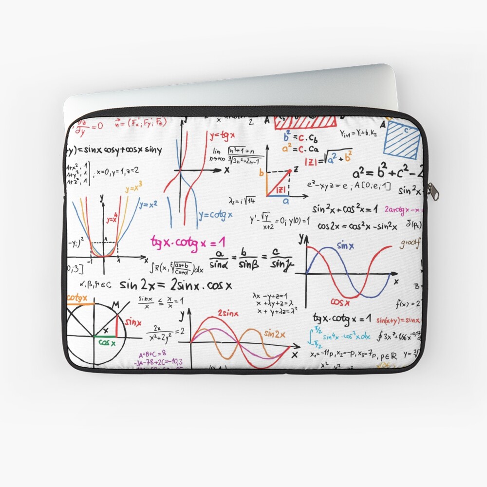"Mathematics Formulas Numbers " Laptop Sleeve for Sale by CroDesign ...