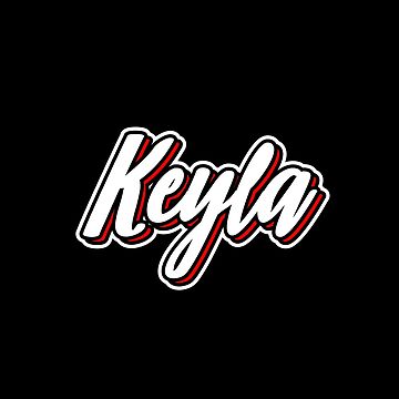 Pegatina con la obra «Nombre de Keyla - diseño de letras a mano» de ...