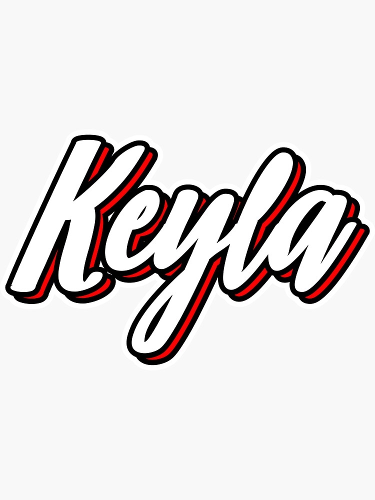Pegatina con la obra «Nombre de Keyla - diseño de letras a mano» de ...