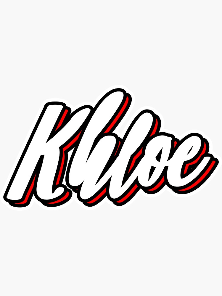 Pegatina «Nombre de Khloe - diseño de letras a mano» de sulies | Redbubble