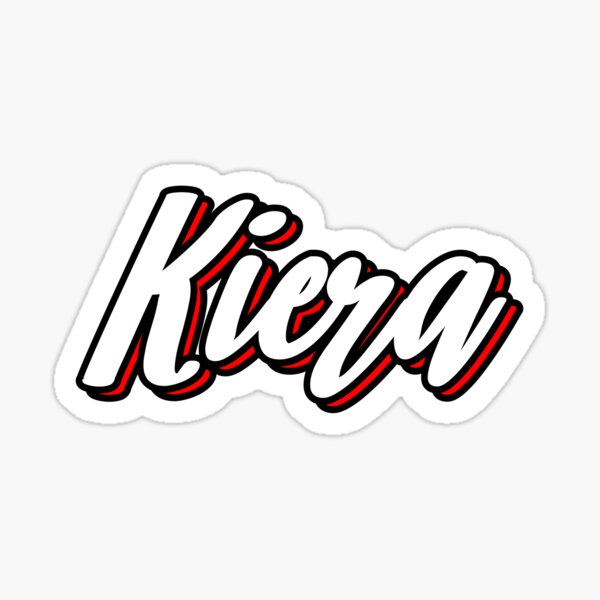 "Kiera first name - hand lettering design" Sticker by sulies | Redbubble