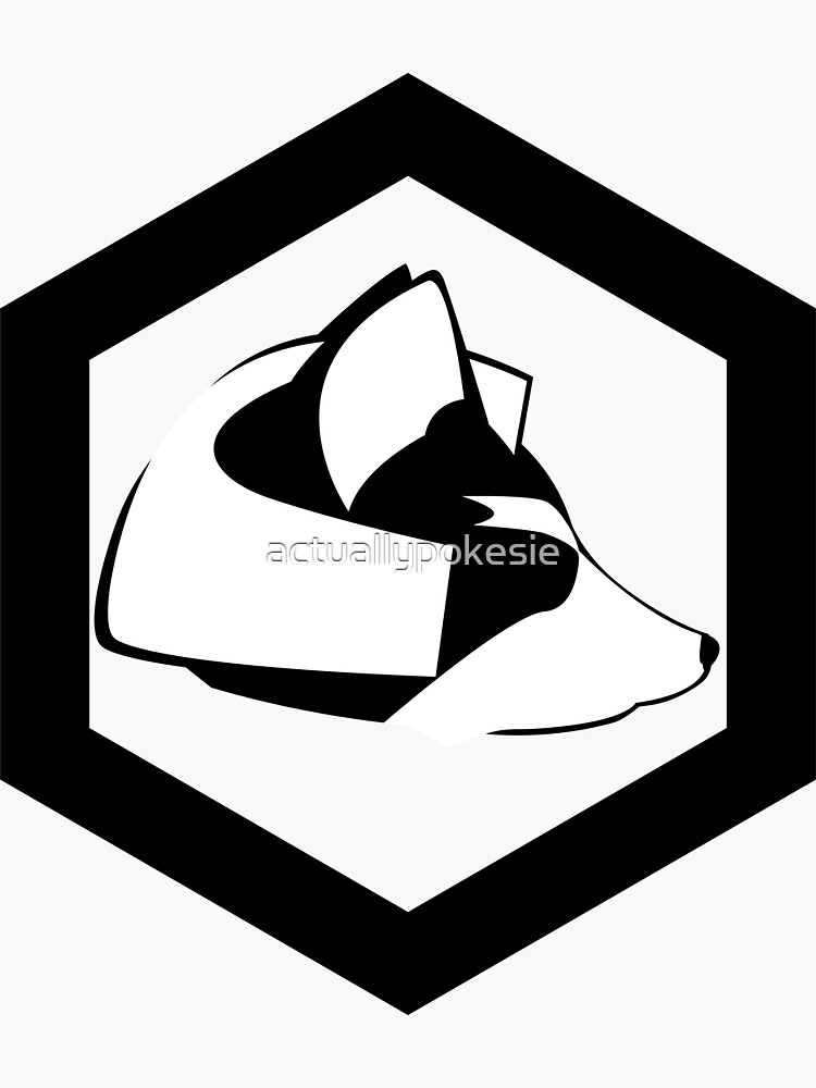 "Melee Hell Fox Head" Sticker by actuallypokesie | Redbubble