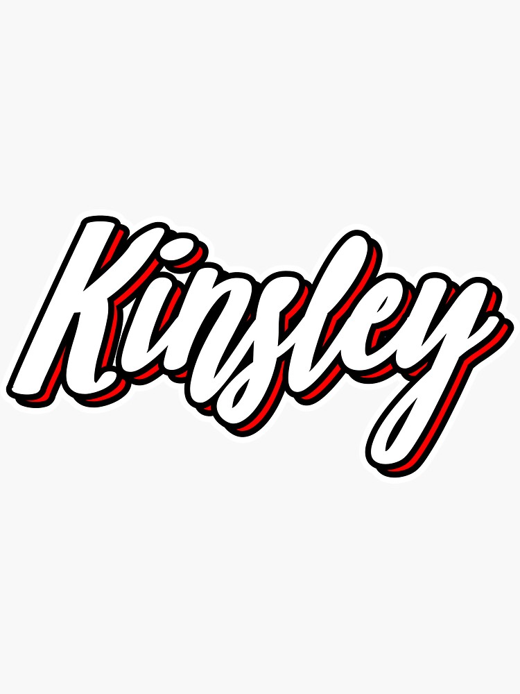 "Kinsley first name - hand lettered design" Sticker by sulies | Redbubble