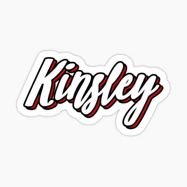 "Kinsley first name - hand lettered design" Sticker by sulies | Redbubble