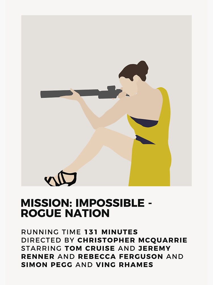 "Mission Impossible Minimalist Poster" Sticker for Sale by honeydesigns ...