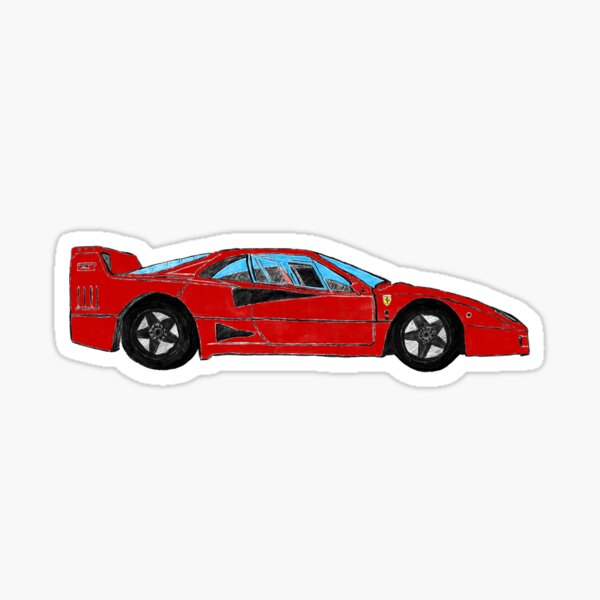 "Legendary Ferrari F40 1987" Sticker by Alkimonoglu | Redbubble