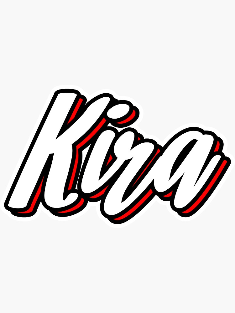 "Kira first name - hand lettering design" Sticker by sulies | Redbubble