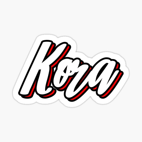 "Kora first name - hand lettering design" Sticker for Sale by sulies ...