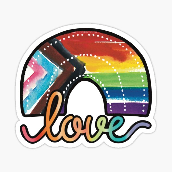 "Progress pride rainbow love LGBTIQ" Sticker for Sale by noffens-place ...