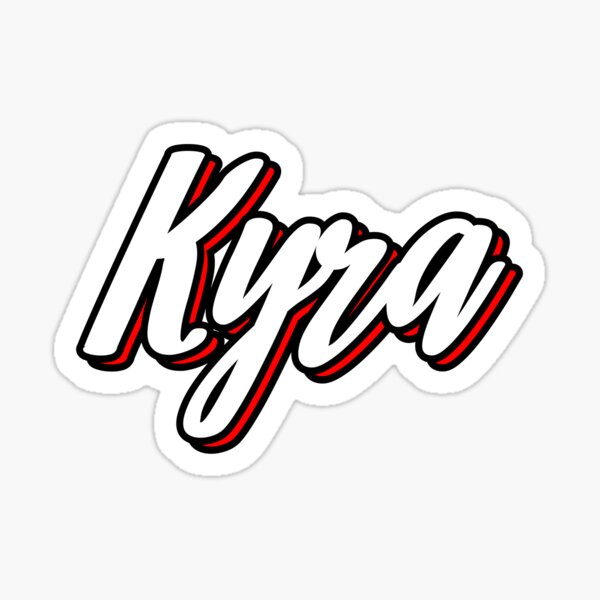 "Kyra first name - hand lettering design" Sticker by sulies | Redbubble