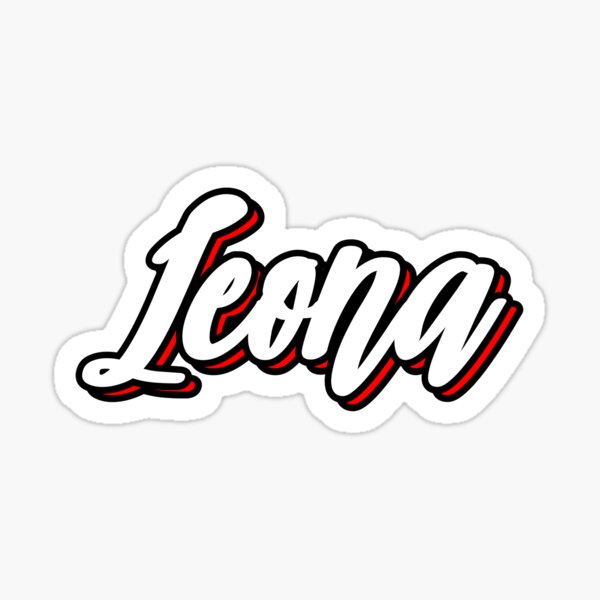 "Leona first name - hand lettering design" Sticker for Sale by sulies ...
