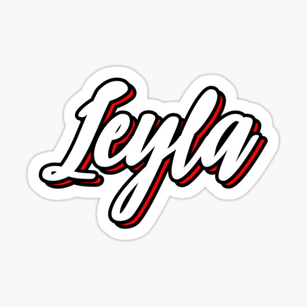 "Leyla first name - hand lettering design" Sticker for Sale by sulies ...