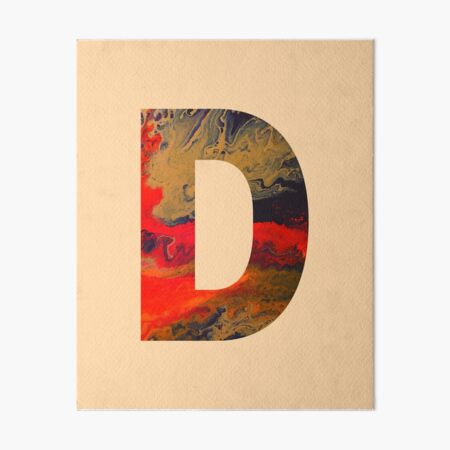 "Letter D (1/2)- Abstract Alphabet Letters Acrylic Pour - Lava version ...